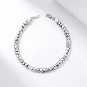 BLISS DIAMOND Jean 8mm Anklet Plated 10" Length - Silver