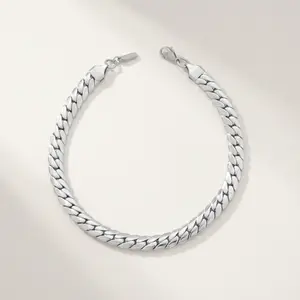 BLISS DIAMOND 8mm Link Chain Anklet Plated, 10