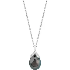 The Pearl Source Tahitian South Sea Pearl Pendant Necklace - Sterling Silver