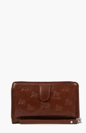 CAVALINHO Cavalo Lusitano Leather Wristlet Wallet 213 - Camel Brown