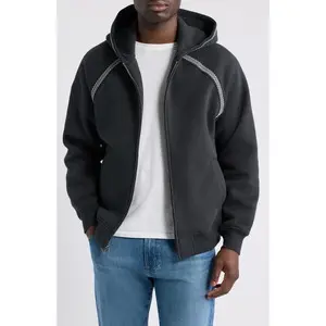 UGG Tasman Zip Hoodie With Uggbraid Detailing - Tar