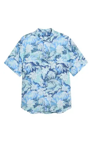 Tommy Bahama Sand Sunset Ombre Floral Shirt - Spring Sky