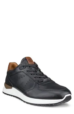 Ecco Astir Neo Leather Lace-up Sneaker - Black
