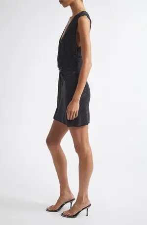 Alexander Wang Knotted Deep V Minidress