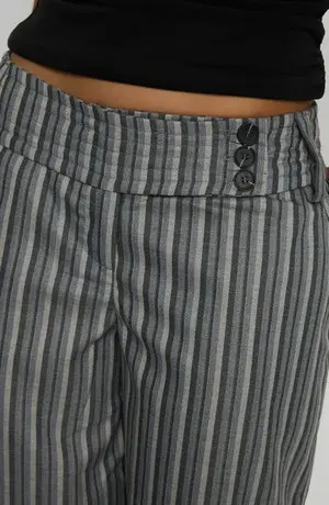 Princess Polly Cedars Stripe Low Rise Wide Leg Pants