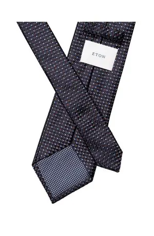 Eton Neat Silk Tie - Navy