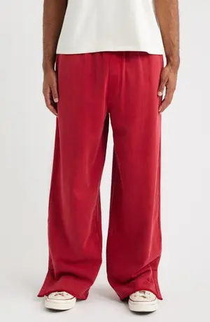 ELWOOD Split Hem Sweatpants - Red