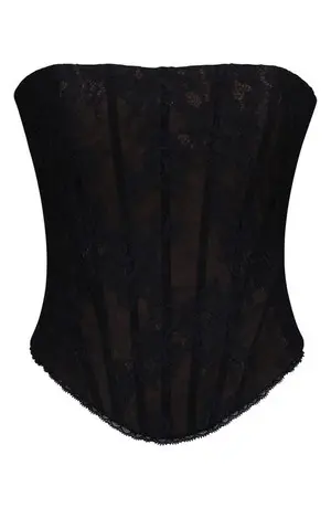 House Of Cb Mira Strapless Lace Corset Top