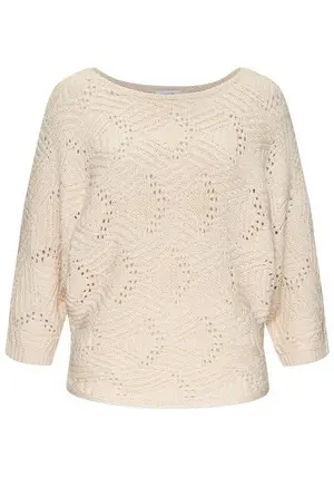 LASCANA Oversized Open Work Sweater