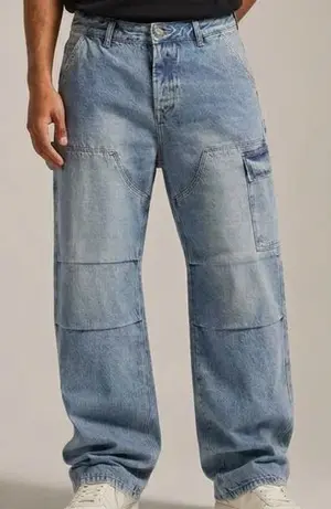 MANIA Carpenter-fit Denim Jeans - Blue