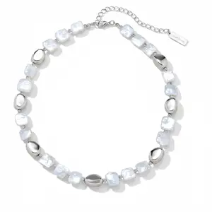 BLISS DIAMOND Pina Square Pearl Necklace