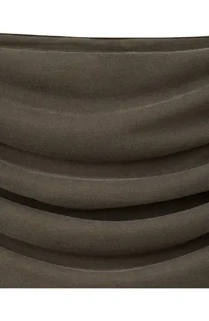 Mango Asymmetrical Draped Strapless Jersey Dress
