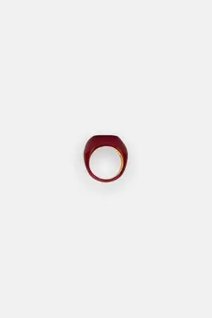 MOI MÊME MILANO Enamelled Chevalier Ring - Red