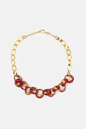 MOI MÊME MILANO Enamel Chain Choker - Oro