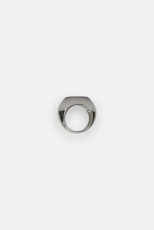 MOI MÊME MILANO Chevalier Smooth Ring - Argento