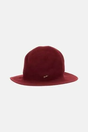 Borsalino Angelina Cloche Hat In Eco-cashmere - Rosso