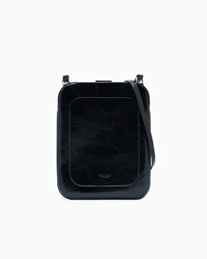 Giorgio Armani X 10 Corso Como Patent-leather Shoulder Bag - Black
