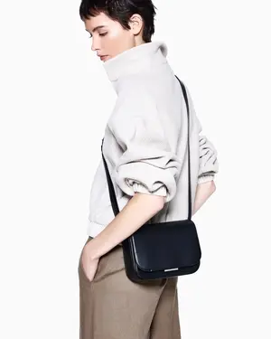 Giorgio Armani X 10 Corso Como Medium Leather Shoulder Bag - Black