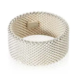 Tiffany & Co. Sterling Silver Somerset Mesh Ring - Sterling_silver
