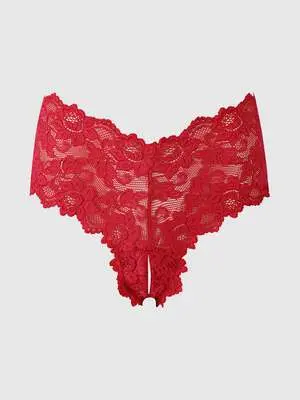 Frederick's Of Hollywood Jessica Lace Crotchless Cheeky - Samba