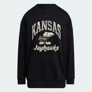 Adidas Kansas Jayhawks Crewneck Sweatshirt - Black / Multi