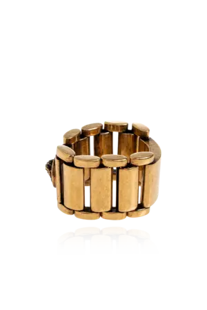 Versace Brass Ring With Medusa Head