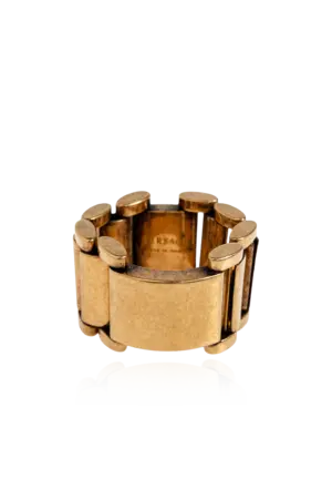 Versace Brass Ring With Medusa Head
