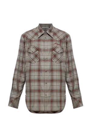 Acne Studios Checked Shirt - Brown