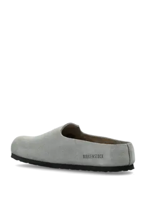 BIRKENSTOCK Amsterdam Wrapped Suede Clogs - Grey