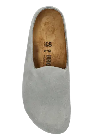 BIRKENSTOCK Amsterdam Wrapped Suede Clogs - Grey