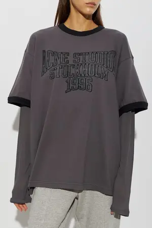 Acne Studios Cotton Long-sleeve T-shirt - Grey