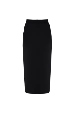 Alessandra Rich Wool Blend Pencil Skirt With Back Slit
