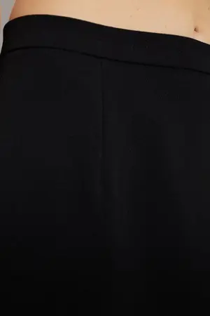Alessandra Rich Wool Blend Pencil Skirt With Back Slit