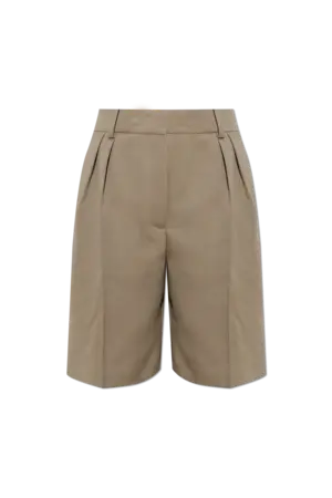 ACNE STUDIOS Acne Studios Beige Wool Pleated Shorts