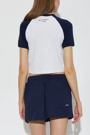 SPORTY & RICH X La Dodgers Cropped Raglan T-shirt