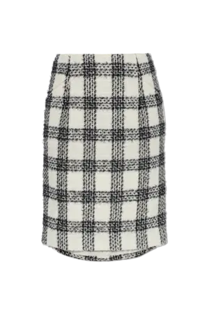 Vetements Asymmetrical Tweed Skirt - Cream