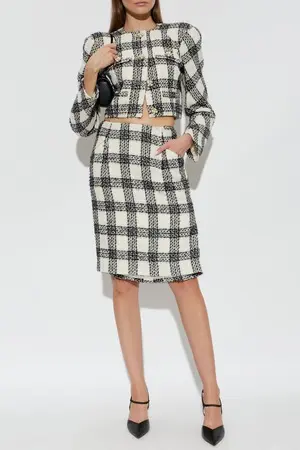 Vetements Asymmetrical Tweed Skirt