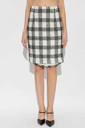 Vetements Asymmetrical Tweed Skirt