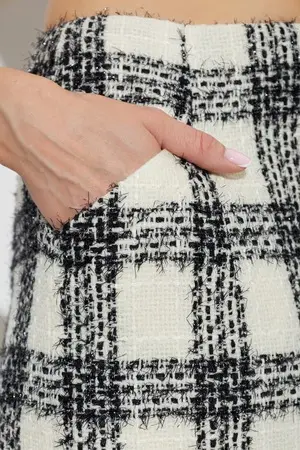 Vetements Asymmetrical Tweed Skirt