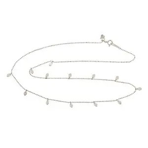 ARTISAN 18k Gold Round Diamond Station Chain Necklace