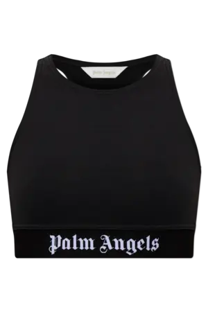 Palm Angels Z" Logo Cropped Top - Black