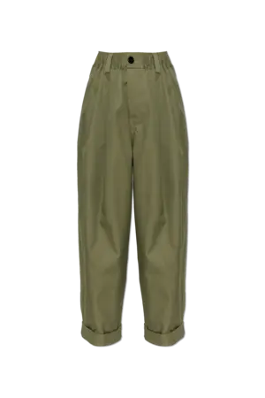 Marni Wide-leg Cotton Pants - Green