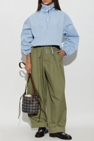 Marni Wide-leg Cotton Pants