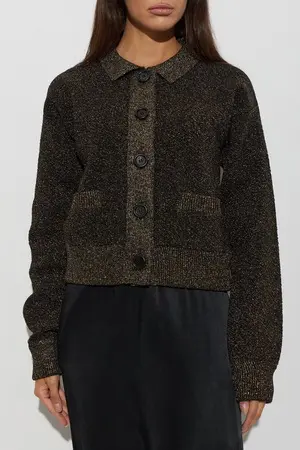 Marni Wool Cardigan With Collar - Gold