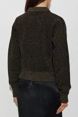 Marni Wool Cardigan With Collar - Gold