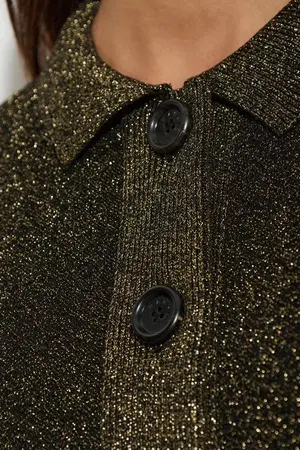 Marni Wool Cardigan With Collar - Gold
