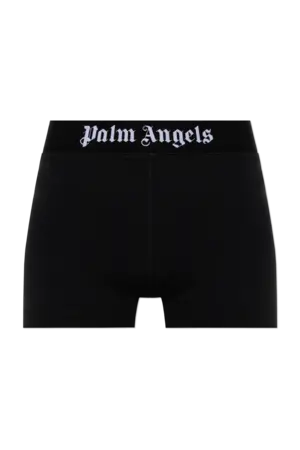 Palm Angels Shorts With Logo - Black