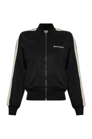 Palm Angels Embroidered Logo Track Jacket - Black