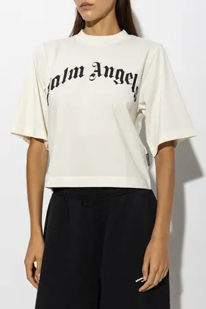 Palm Angels Cotton T-shirt With Printed Logo
