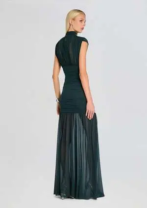 SEROYA Irit Mesh Maxi Dress